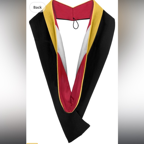 Other | Graduation Hood University Regalia Gold Red And White | Poshmark
